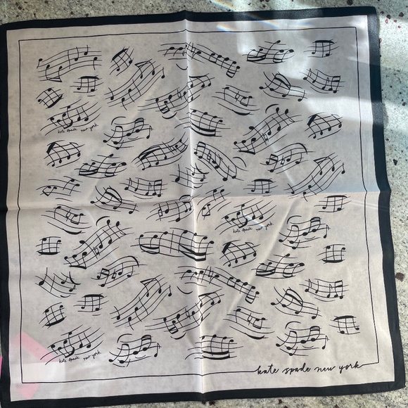 kate spade | Accessories | Music Notes Cotton Silk Bandana Kate Spade ...